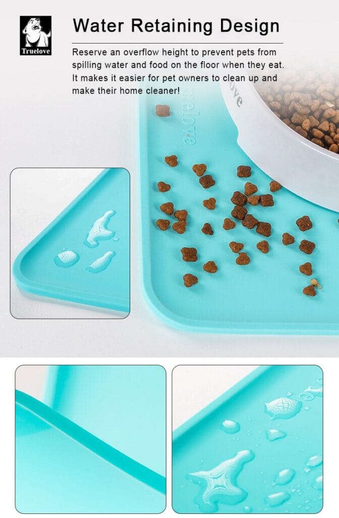 Easy-Clean Waterproof Silicone Pet Food Mat - Truelove pet outdoor products